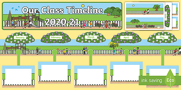 Our Class Timeline Editable Friendship-Themed Display Pack