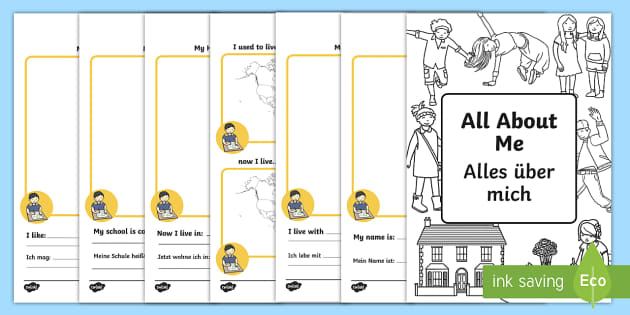 All About Me Booklet - English / German - All About Me Booklet
