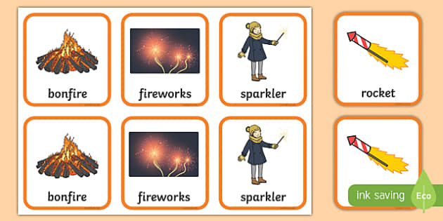 Fireworks Snap Cards Activity (teacher made)