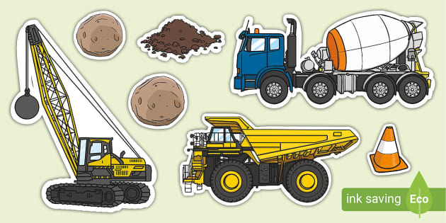 Bedroom Decorations Construction Vehicles - EYLF/Kindergarten