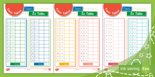 Times Tables Sheets 2 x Table (teacher made) - Twinkl