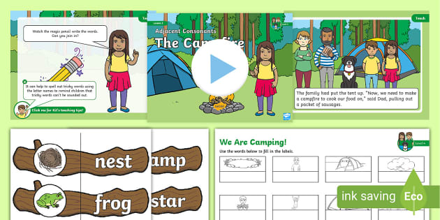 Phonics Lesson 3 Adjacent Consonants - Primary Resources