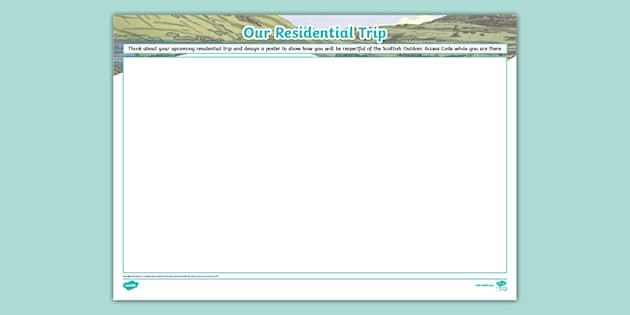 Design a Residential Trip Poster (teacher made) - Twinkl