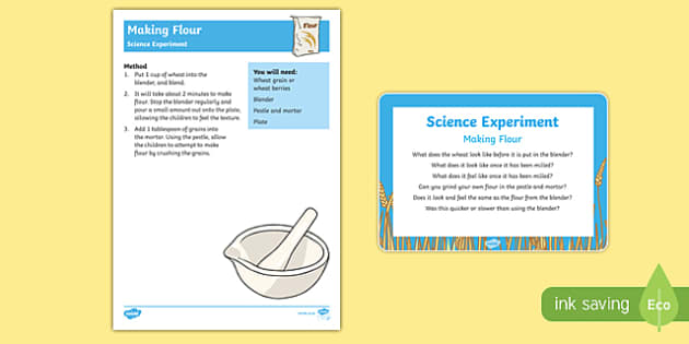 EYFS Making Flour Science Experiment and Prompt Card Pack