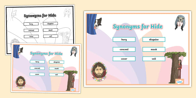 Other Words for Hide Word Mat (teacher made) - Twinkl