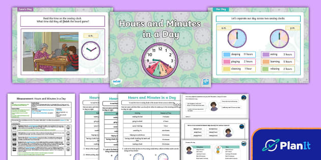 Year 3 Measurement: Hours and Minutes in a Day - Twinkl