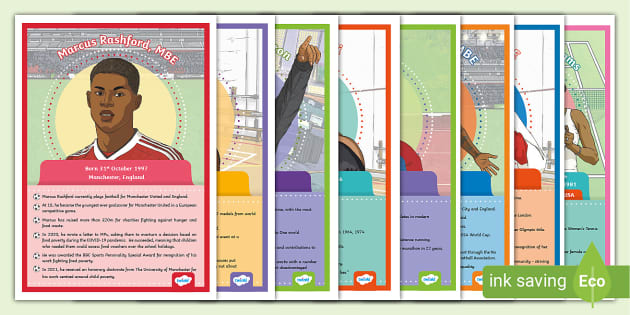 KS2 Black History Month Famous Sports Personalities Information Posters