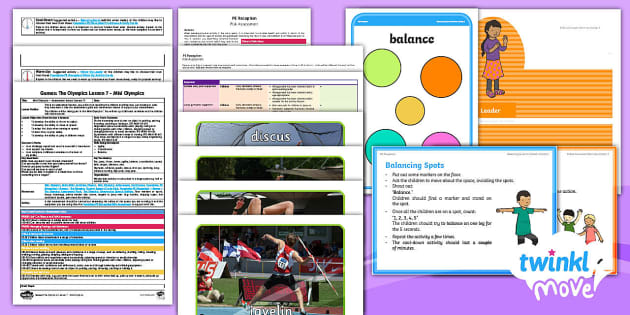 Locomotor Lessons Plan for Physical Education - The Olympics