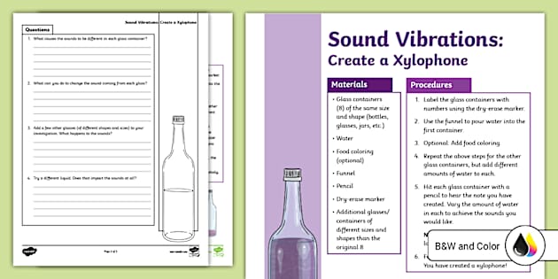 Sound Vibrations: Create a Xylophone Science Investigation for 6th-8th ...