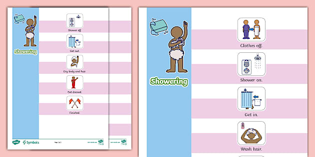 * NEW * Twinkl Symbols: Showering Visual Schedule - Twinkl