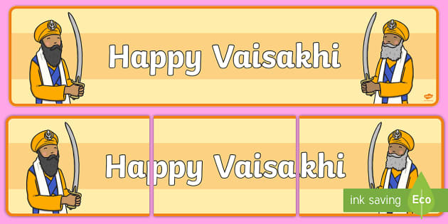 Happy Vaisakhi Display Banner (teacher made) - Twinkl