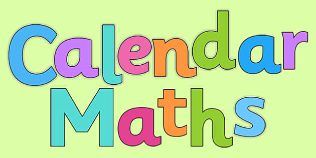 👉 Calendar Maths Display Lettering (teacher made)
