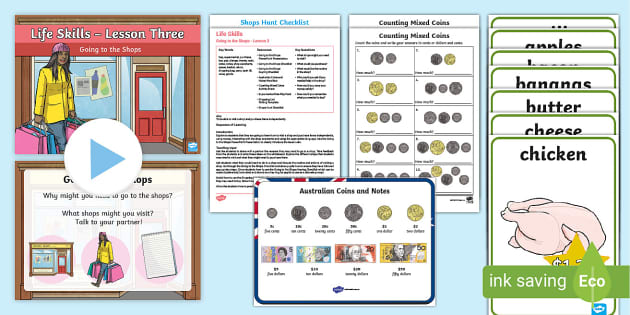 Life Skills Lesson 3 - Going to the Shops - Twinkl
