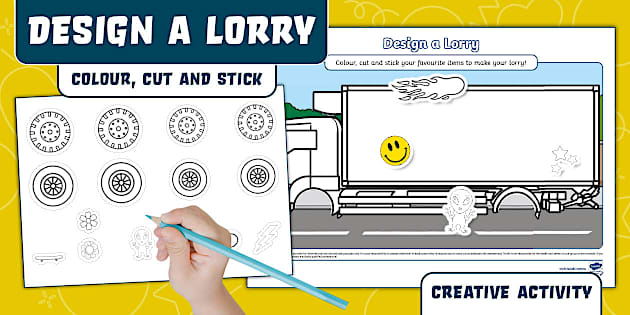 Colour, Cut and Stick: Design a Lorry