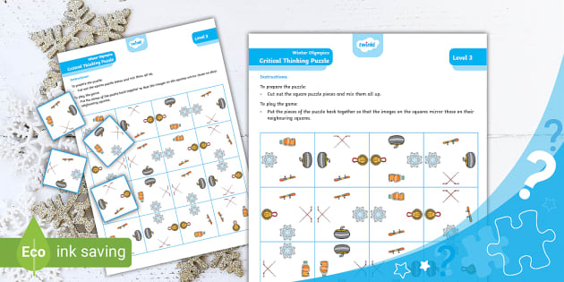 Winter Olympics Critical Thinking Puzzle - L3 (Teacher-Made)