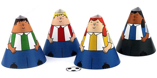 Cone Footballers (teacher made) - Twinkl