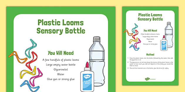 Plastic Looms Sensory Bottle (teacher made) - Twinkl