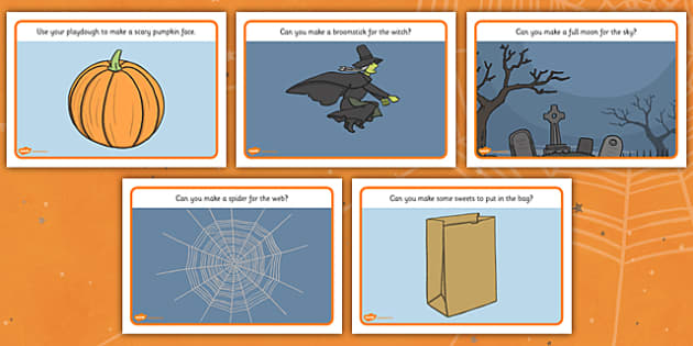 Halloween Modelling dough Mats (teacher made) - Twinkl