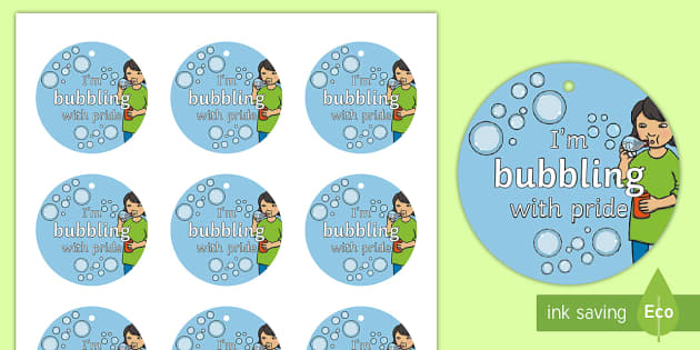Bubbles Gift Labels - Bubbles Gift Labels (teacher made)
