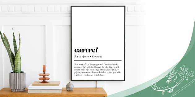 Poster Teipograffeg Diffiniad Gair Cymraeg Cartref