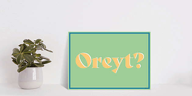 Oreyt? Postcard | Twinkl Party (teacher made) - Twinkl