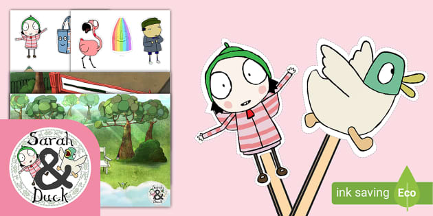 FREE! - Sarah and Duck: Stick Puppets (teacher made)