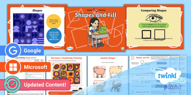 Computing: Digital Painting:Shapes and Fill: Year 1 Lesson 3