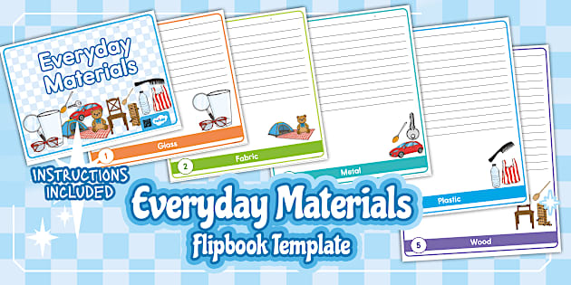 Everyday Materials Flipbook Template