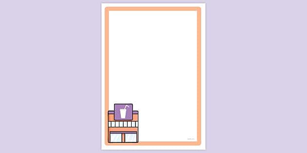 FREE! - Simple Blank Café Page Border | Page Borders | Twinkl