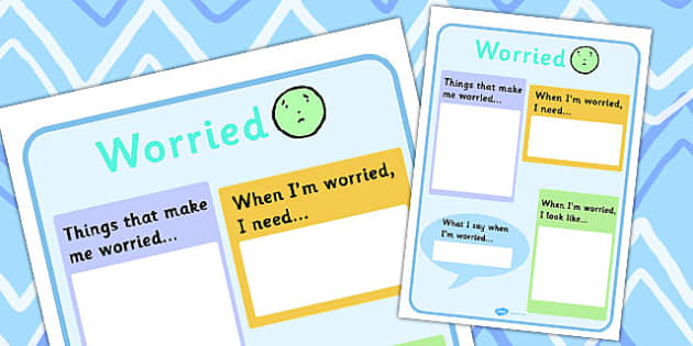 Worried Writing Template (teacher made) - Twinkl
