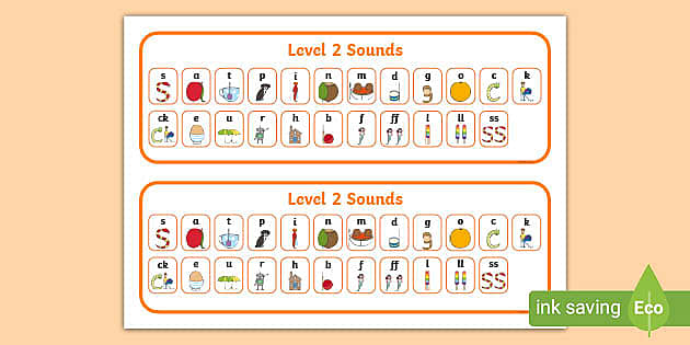 Level 2 Phonics Sounds Table Strip (teacher made)