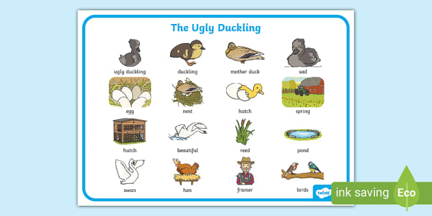 The Ugly Duckling Word Mat (teacher made) - Twinkl