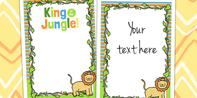 Jungle Themed Birthday Party Editable Poster - Twinkl
