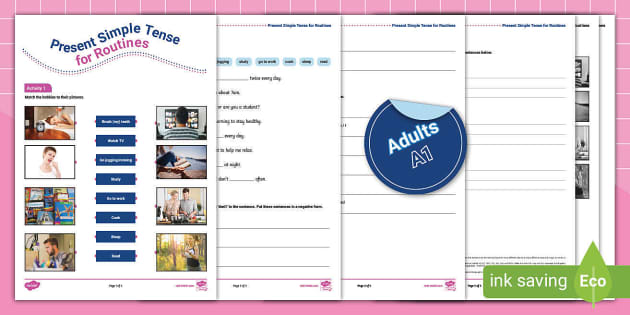 ESL Simple Present Grammar Sheet [Adults, A1] (Teacher-Made)