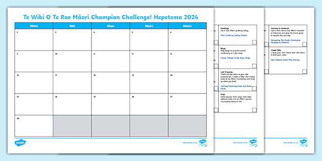 Te Wiki O Te Reo Māori Champion Challenge (Teacher-Made)