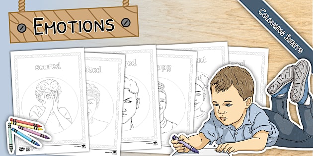 * NEW * KS2 Emotions Colouring Sheets - Twinkl PSCHE