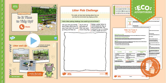 Year 1 Waste: Lesson 6 - Is It Time to Tidy Up? - Twinkl