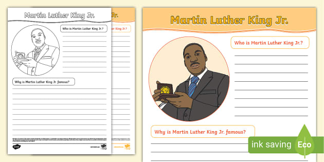 Martin Luther King Jr. Biography Template (teacher made)