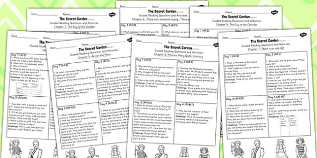 The Secret Garden Guided Reading Pack KS2 (teacher made)