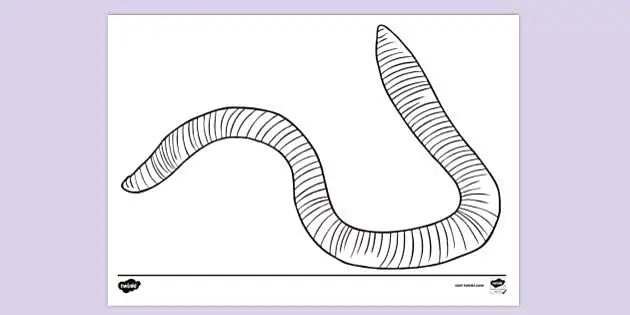 Earthworm Coloring Page