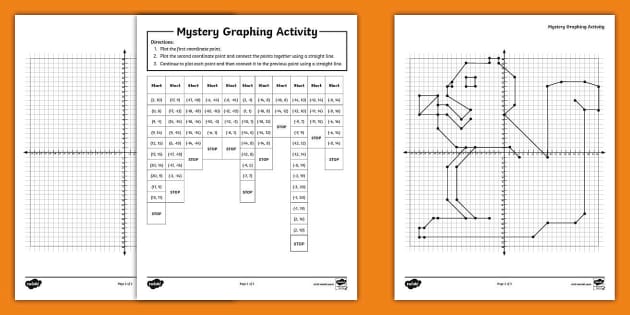 Fall Squirrel Mystery Graphing Activity for 6th-8th Grade