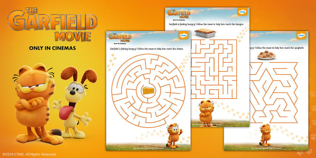 FREE! - Garfield: Mazes (teacher made) - Twinkl
