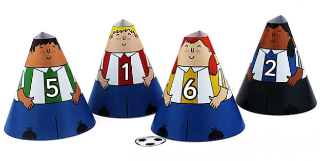 Numbered Cone Footballers 1 30 (Teacher-Made) - Twinkl