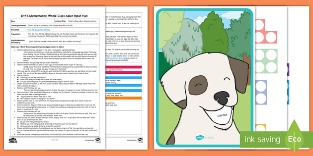 Feed the Dog a Bone Counting Activity Plan and Resource Pack