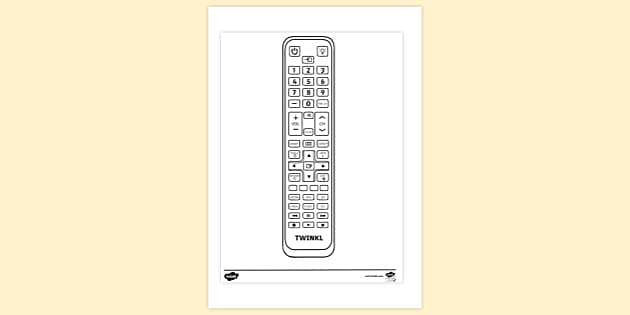 remote control coloring page printable