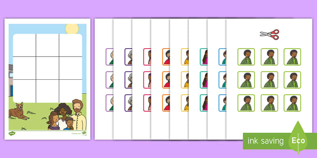 Three in a Row My Family Activity (teacher made) - Twinkl