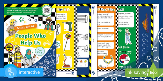 People Who Help Us Activity Booklet (Ages 3 - 5) - Twinkl