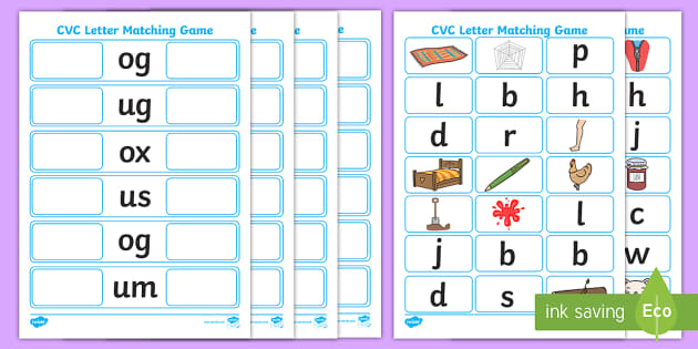 CVC Initial Letter Matching Game (teacher made) - Twinkl