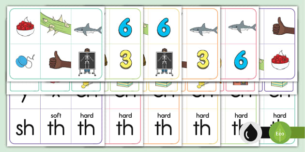 Phonics Bingo Game | y, x, ch, sh, th sounds (teacher made)
