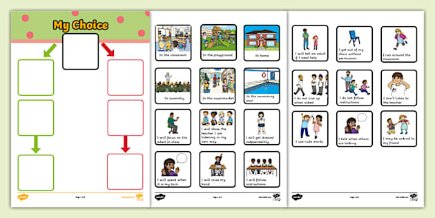 My Choice Editable Behaviour Chart Template (teacher made)